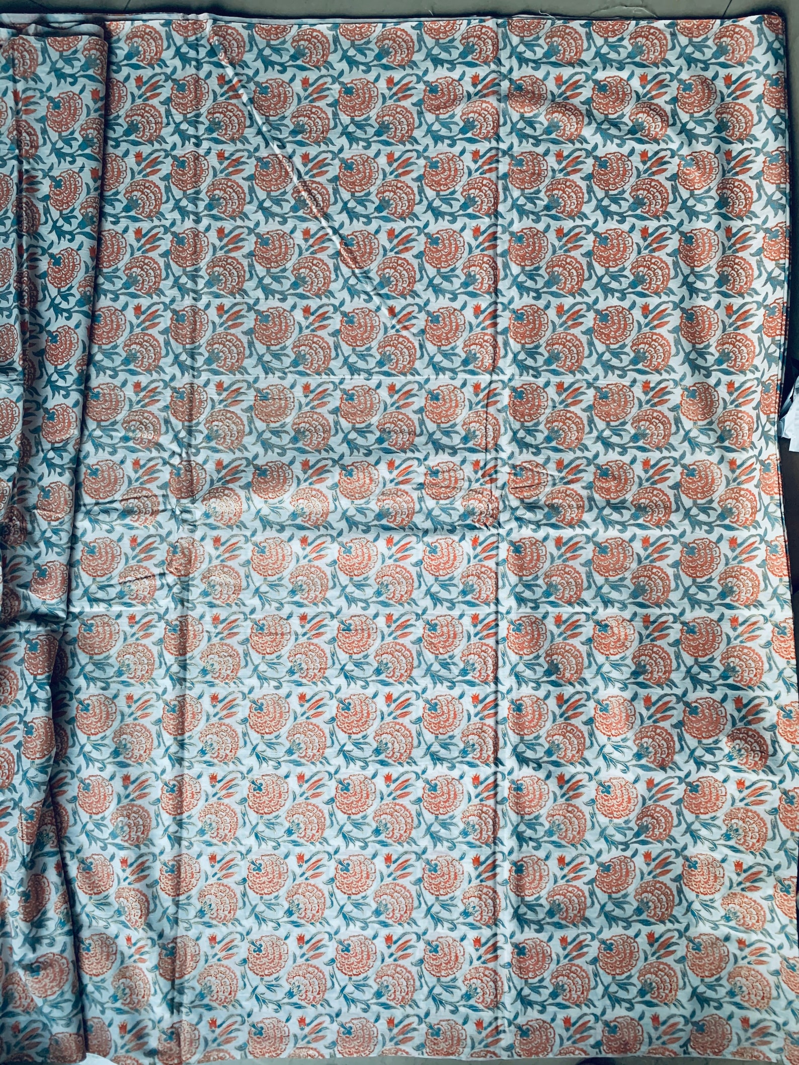 Modern floral fabric soft Cotton Fabric floral screen print | Etsy