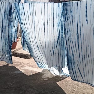Indigo Shibori Fabric: Hand-dyed Indian Cotton, 1 Yard - Etsy