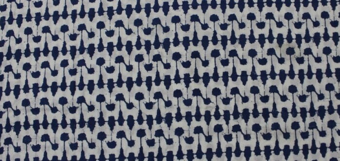 By the Yard Blue and White Checks Print Royal Indigo Blue Hand | Etsy