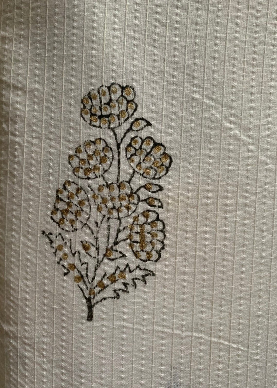 Black Hand Block Print Fabric Cotton Fabric Indian Fabric | Etsy