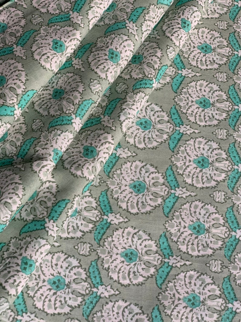 Modern Floral Fabric Soft Cotton Fabric Floral Screen Print | Etsy