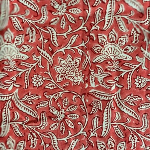 Beautiful floral print hand block print fabric modern | Etsy