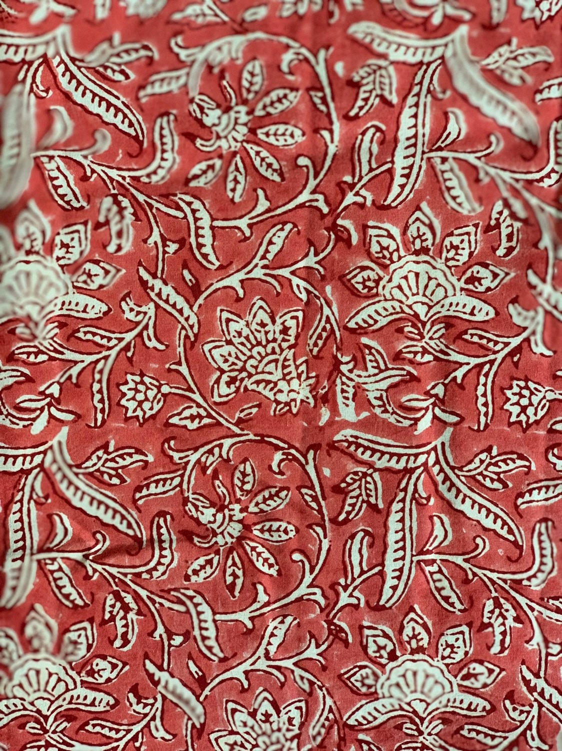 Beautiful floral print hand block print fabric modern | Etsy