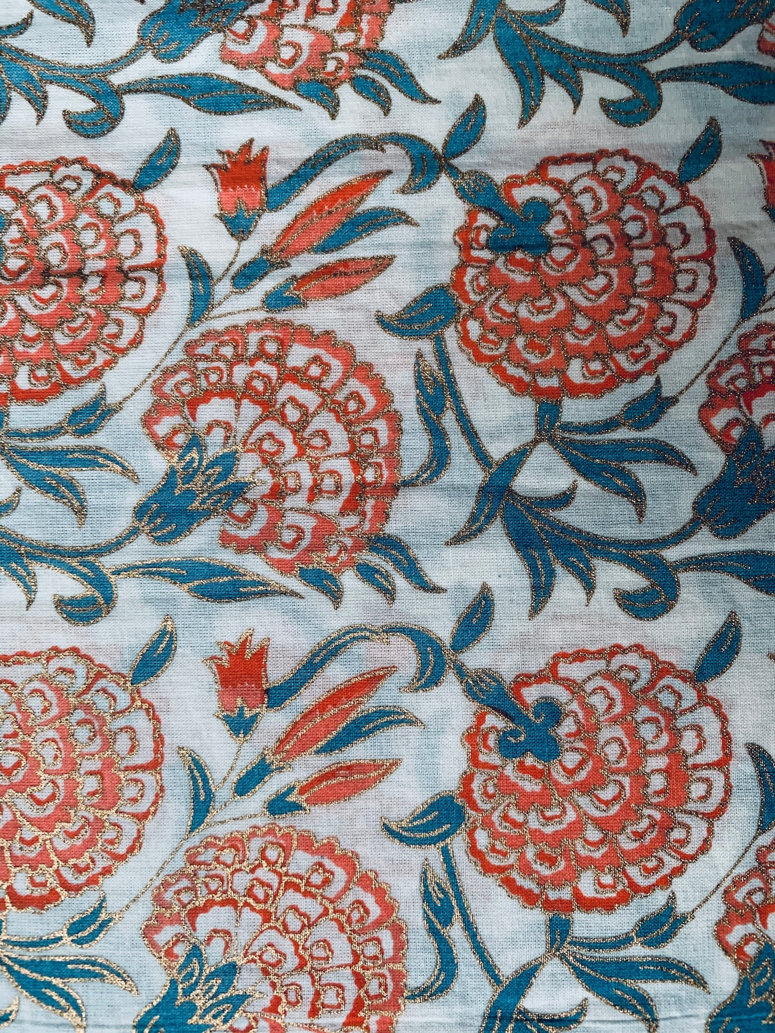 Modern Floral Fabric Soft Cotton Fabric Floral Screen Print | Etsy