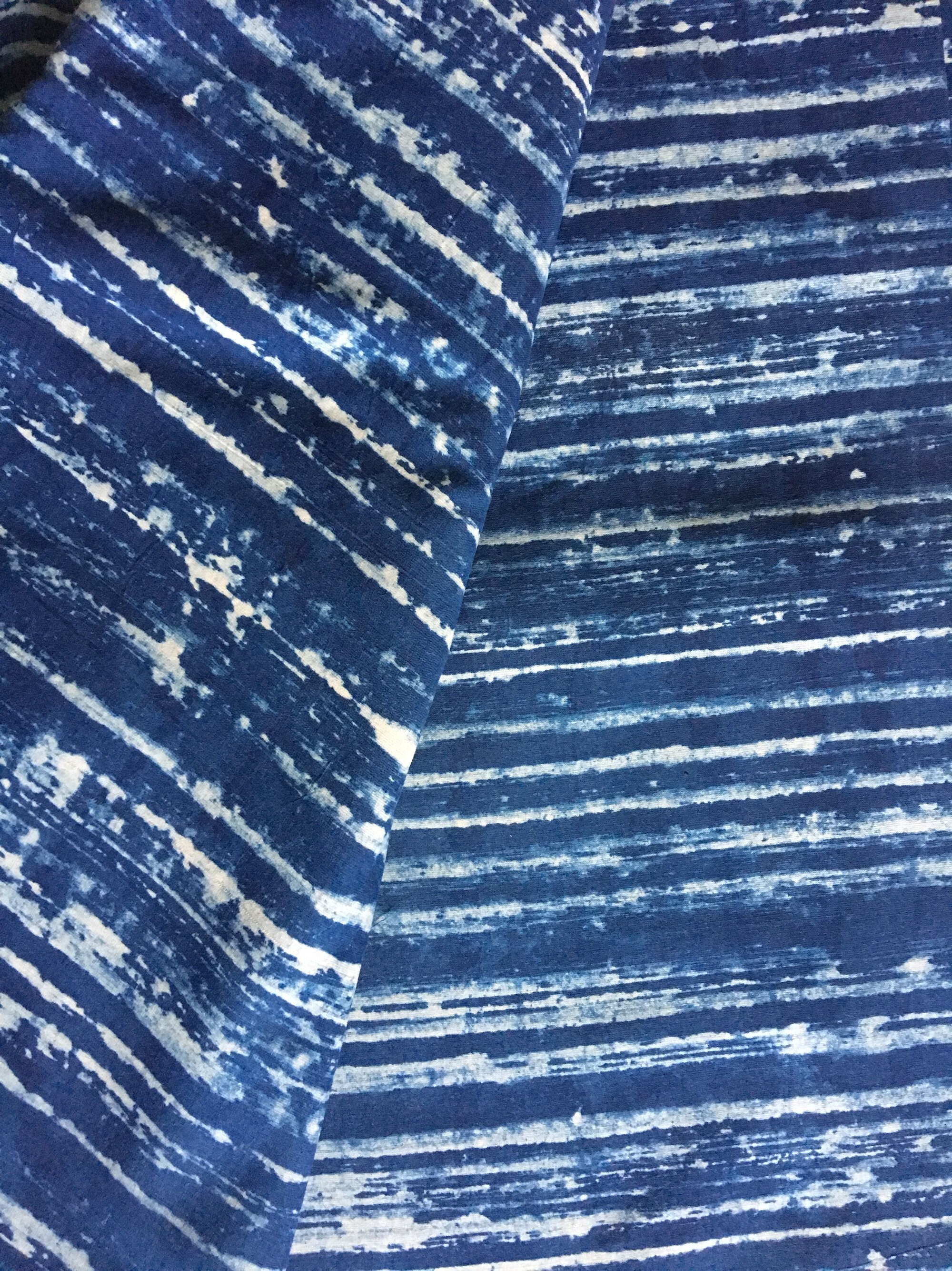 Indigo print cotton fabric block print Vegetable dyed Indian | Etsy