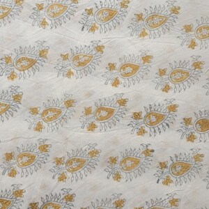 Mustard Yellow Paisley Print, Cotton Fabric, Block Print Fabric - Etsy