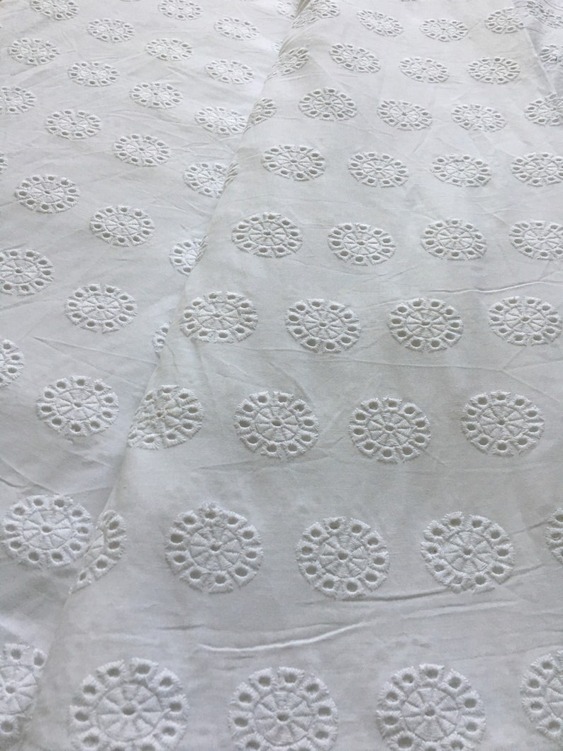 Eyelet Fabric Eyelet Dress Embroidered Eyelet Eyelet Cotton - Etsy