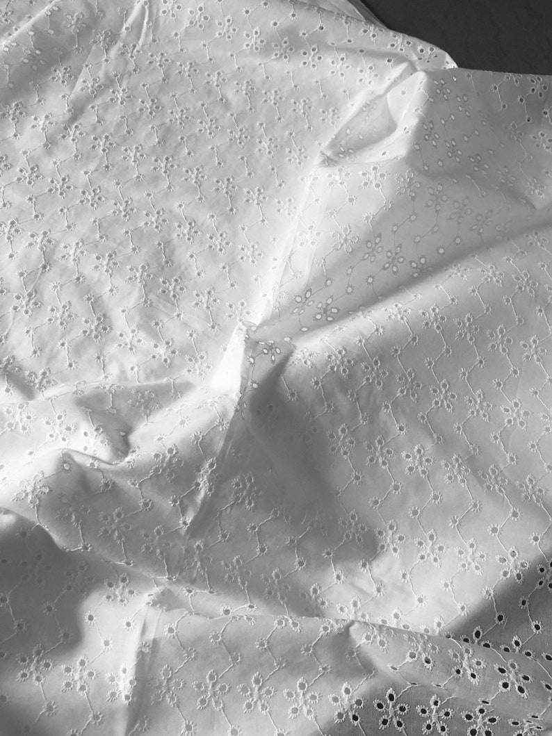 Eyelet fabric white Eyelet dress Embroidered eyelet eyelet | Etsy