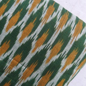 Green Ikat Fabric, Cotton Fabric, Womens Clothing, Handwoven, Indian ...