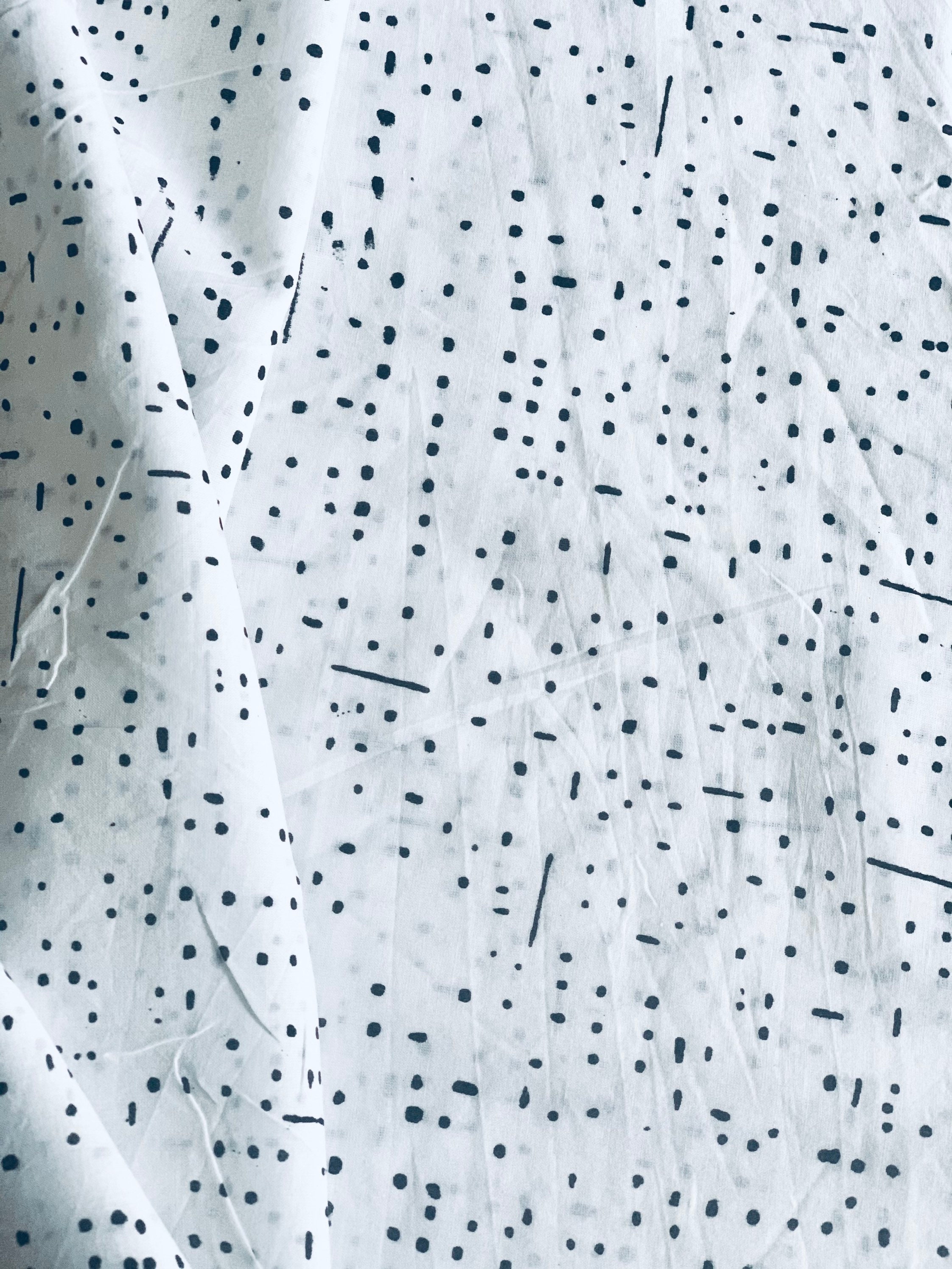 Off White Hand block print floral print soft cotton fabric | Etsy