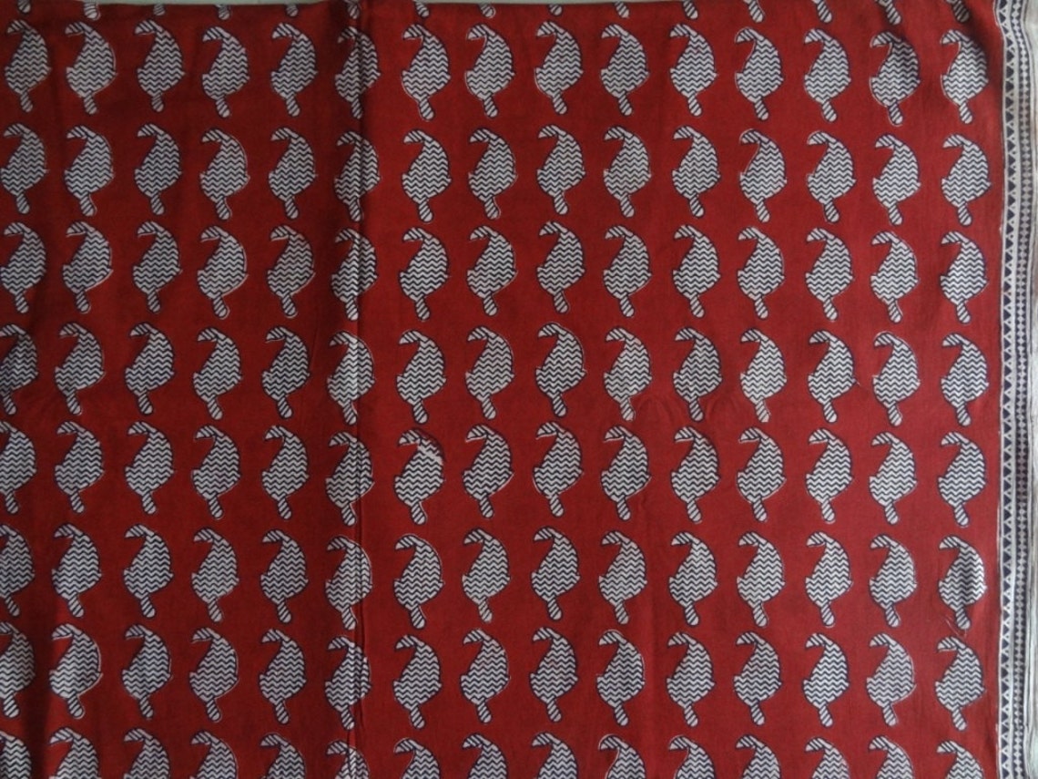 Hand Block Print Paisley Print Fabric Block Print Dress - Etsy