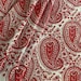 Red Paisley Print Hand Block Print Printed Cotton Fabric - Etsy