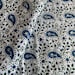 Blue Paisley Print Hand Block Print Printed Cotton Fabric - Etsy