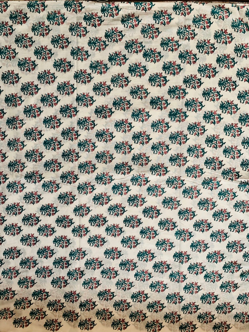 Blue Hand Block Print Printed Cotton Fabric Block Printed - Etsy