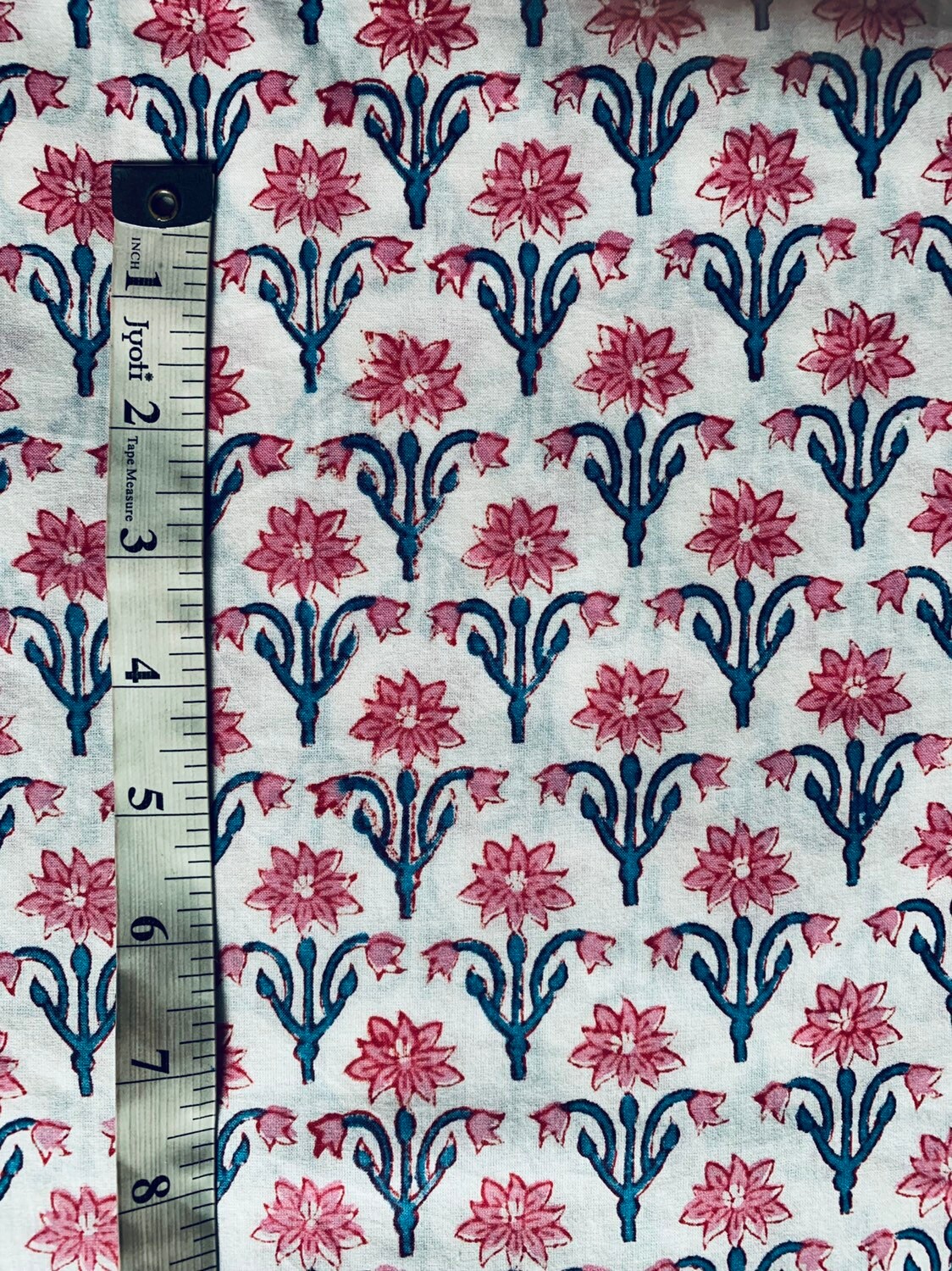 Pink Hand Block print printed cotton fabric block printed | Etsy