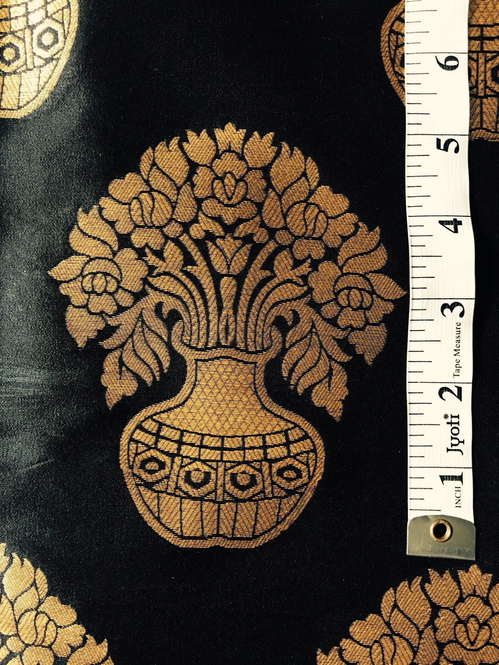 Brocade Fabric Golden Zari Work Brocade Silk Fabric Indian | Etsy