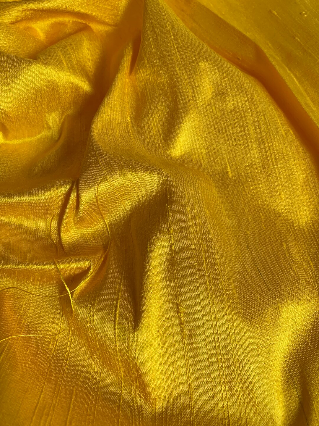 Tejido amarillo Dupioni seda cruda cortado a medida bodas vestido de ...