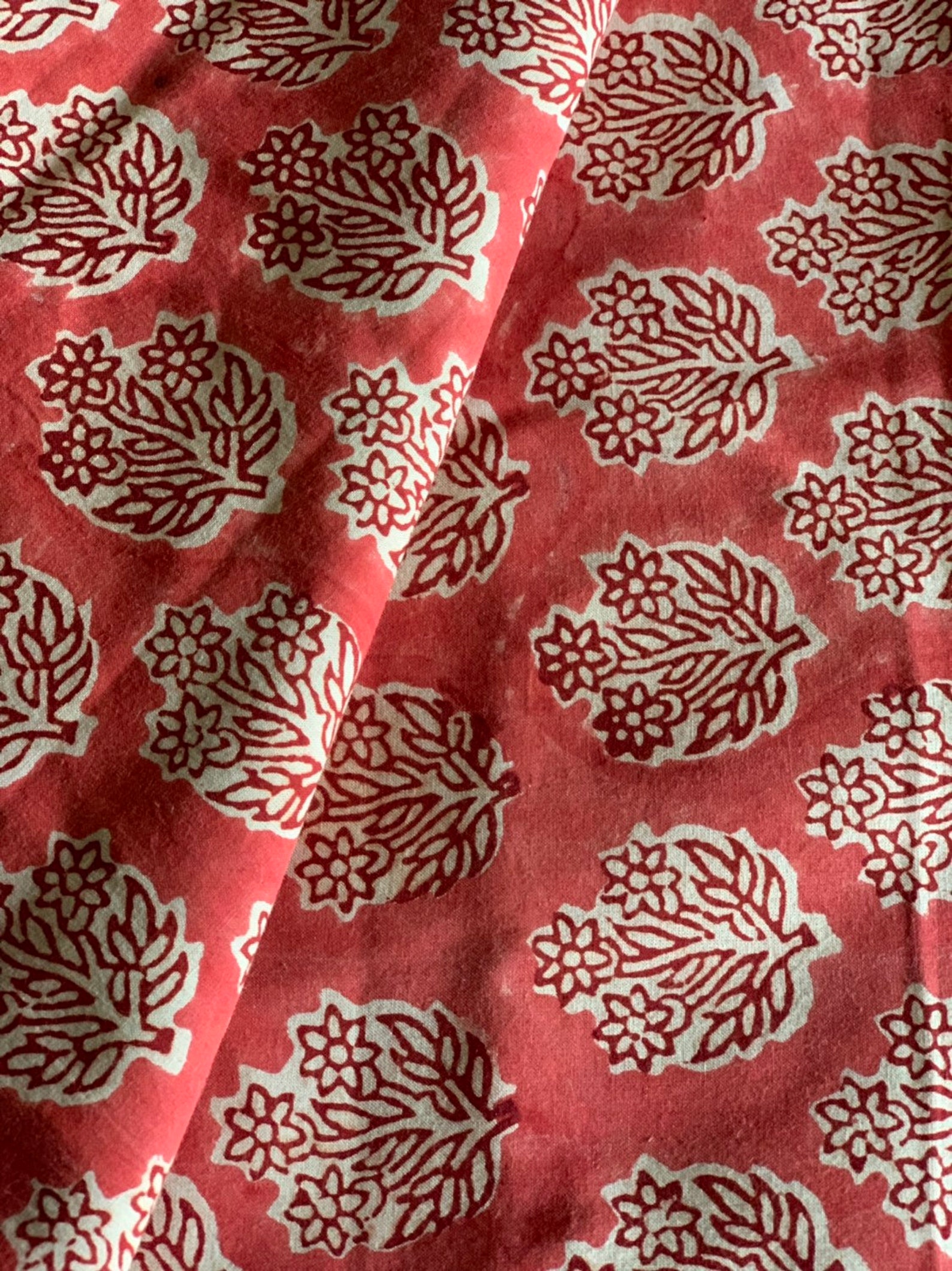 Beautiful Floral Print Hand Block Print Fabric Modern | Etsy