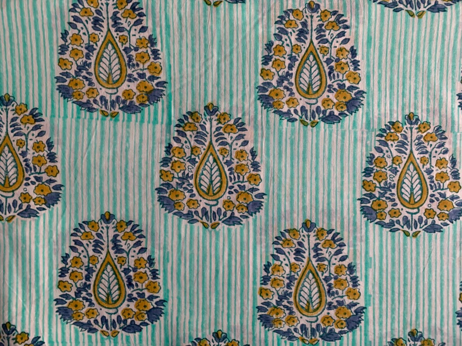 Paisley Print Hand Block Print Printed Cotton Fabric Block - Etsy UK