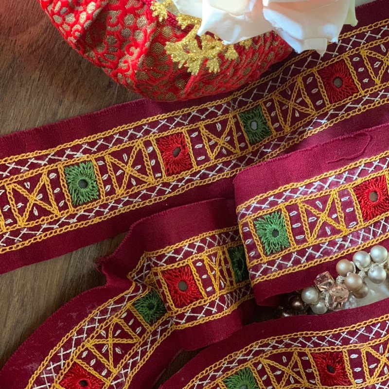 Maroon Trim - Etsy