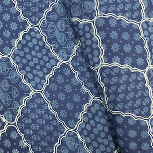 Indigo Block Print Fabric, Hand Block Printed Fabric, Natural Vegetable ...
