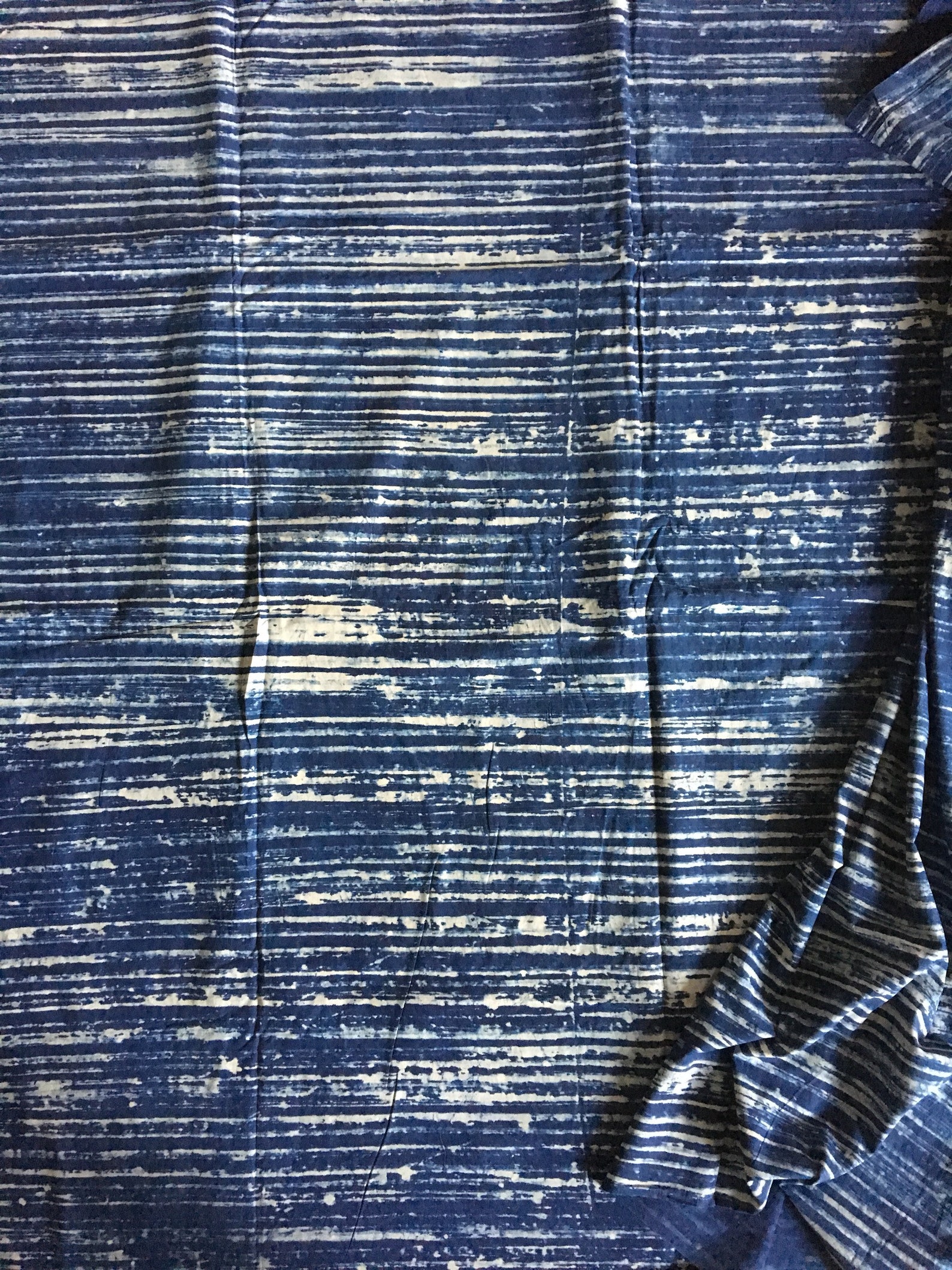 Indigo Print Cotton Fabric Block Print Vegetable Dyed Indian | Etsy