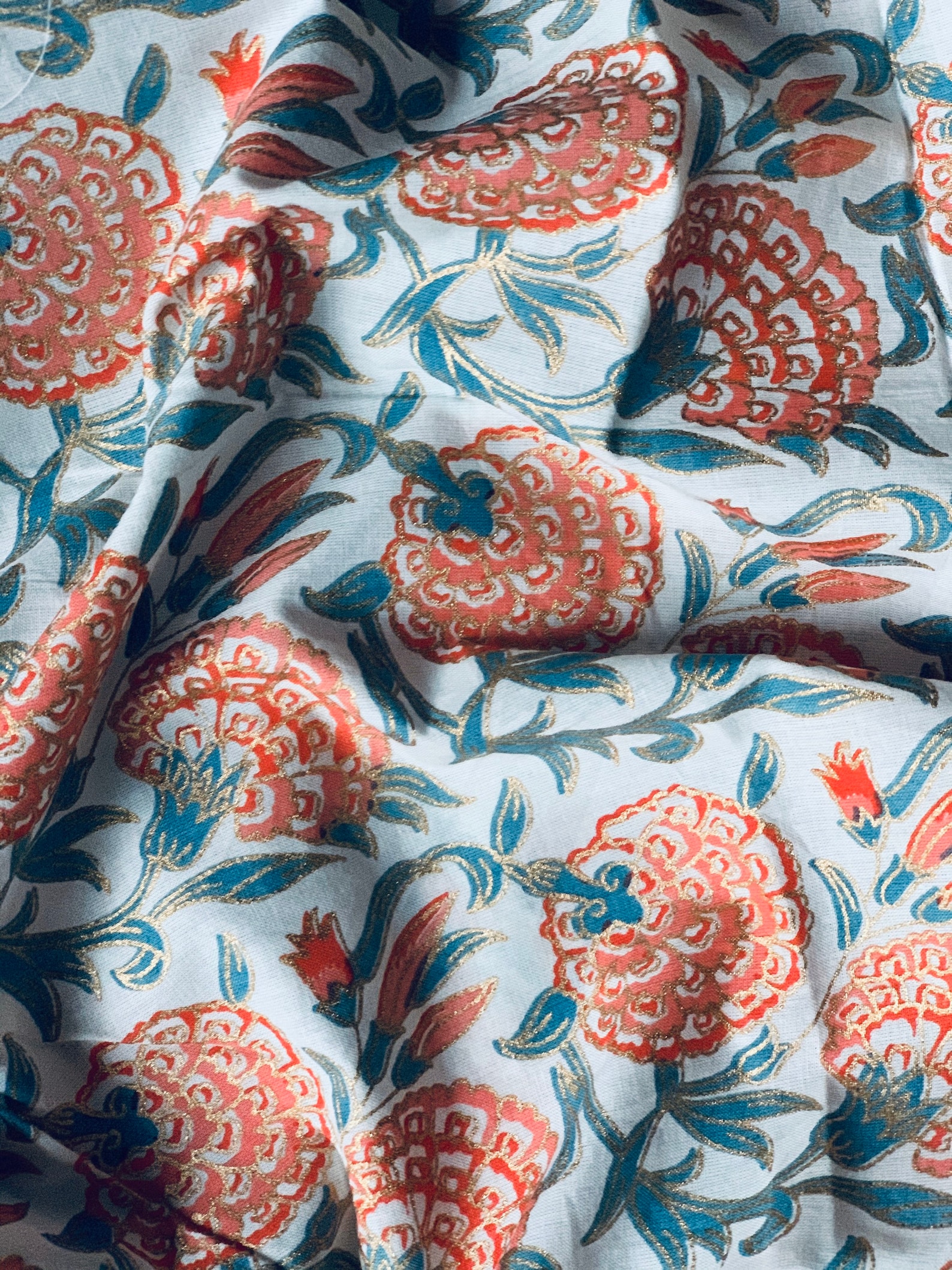 Modern Floral Fabric Soft Cotton Fabric Floral Screen Print - Etsy