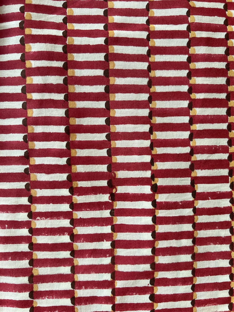 Geometric Print Cotton Fabric Block Print Fabric - Etsy