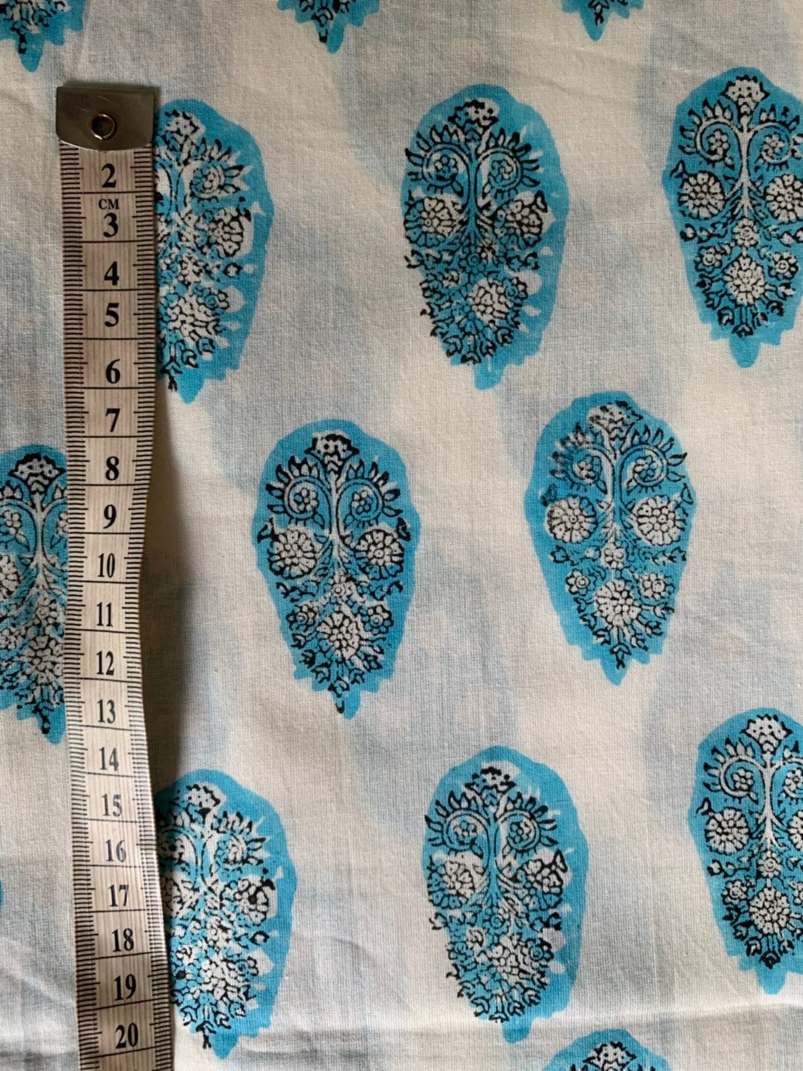 Soft Cotton Fabric Floral Block Print Soft Cotton Fabric Print | Etsy