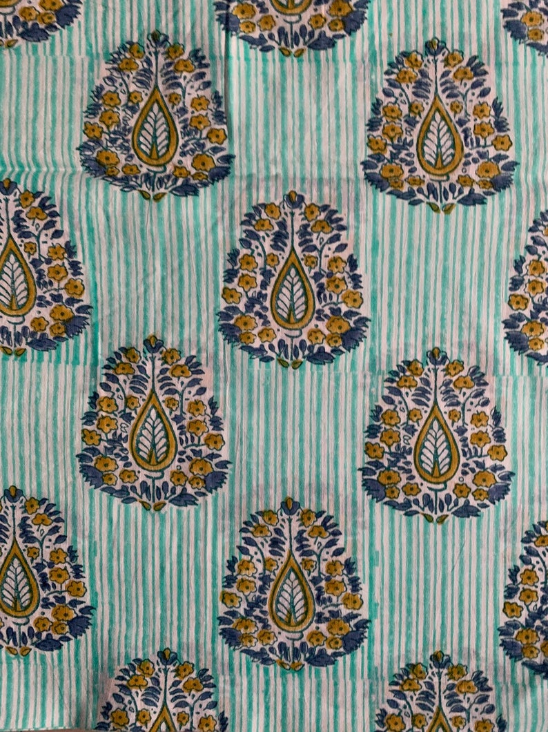 Paisley print Hand Block print printed cotton fabric block | Etsy