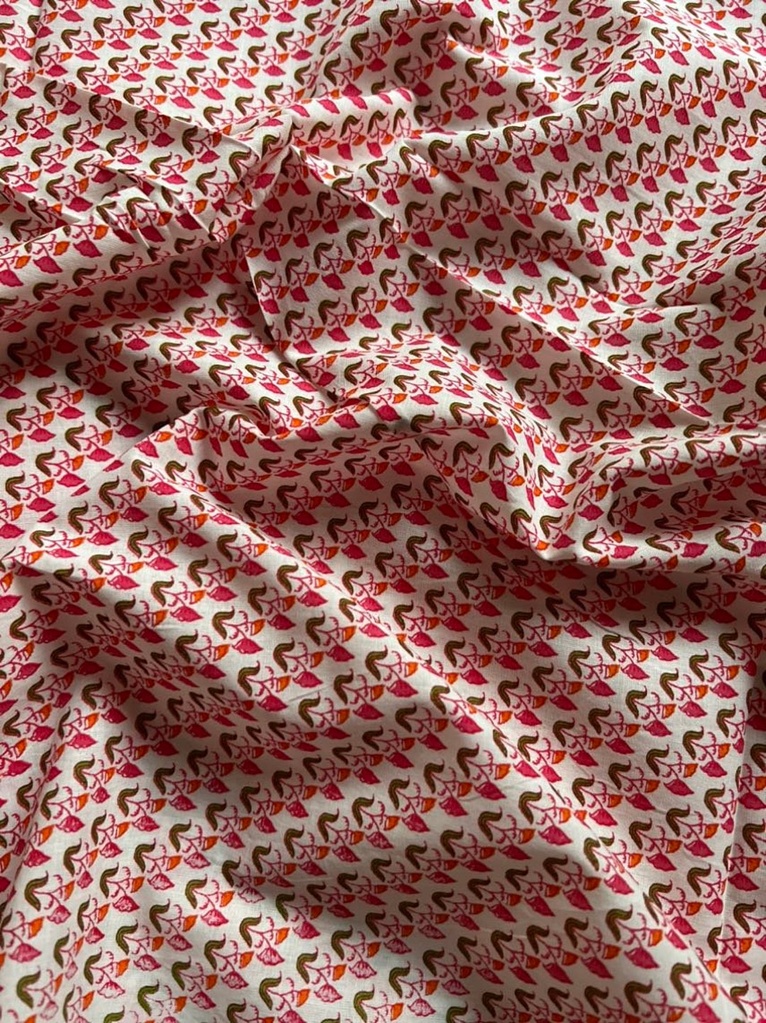 Soft Cotton Fabric Floral Screen Print Soft Cotton Fabric Print Cotton ...