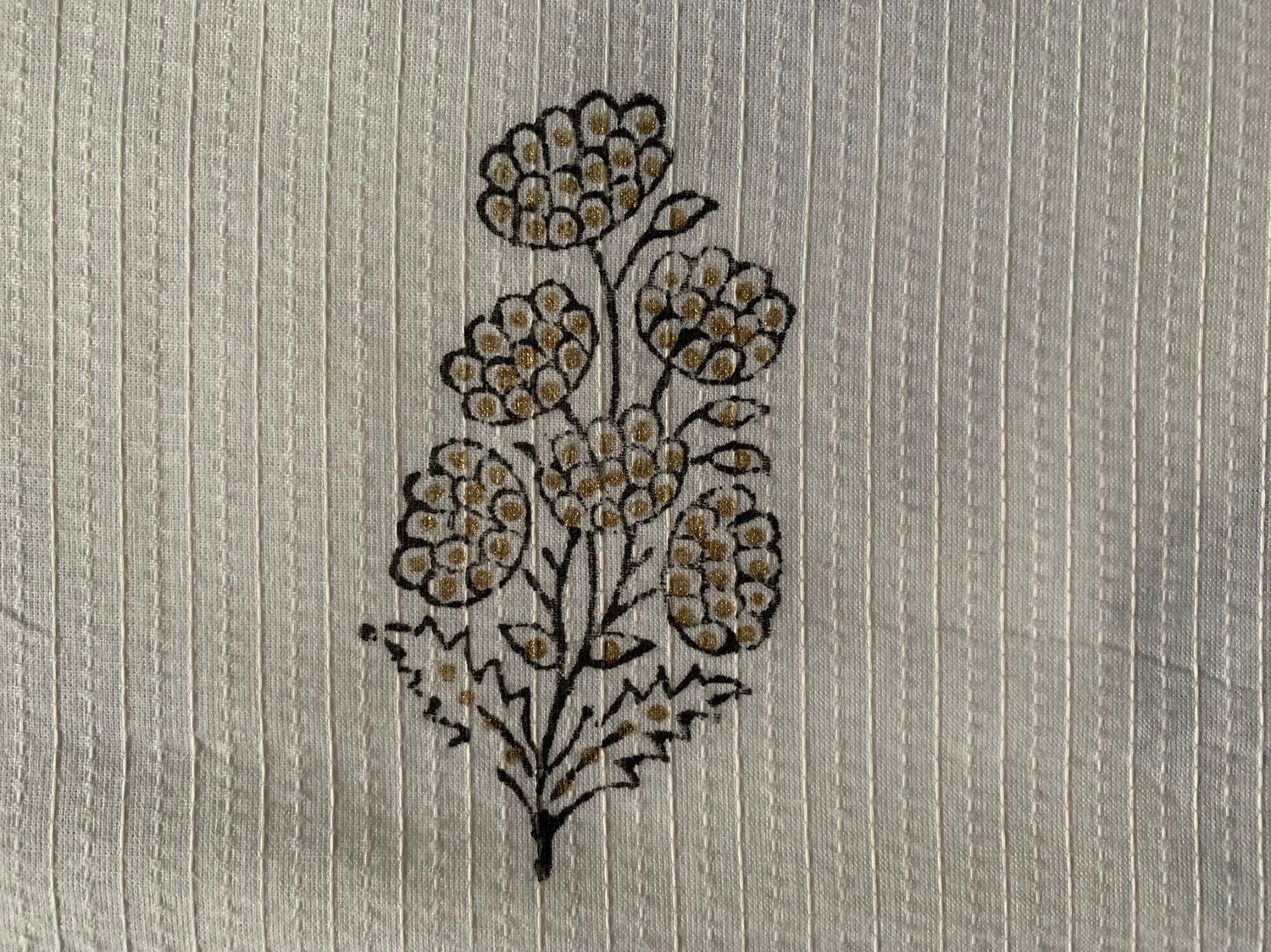 Black Hand Block Print Fabric Cotton Fabric Indian Fabric | Etsy