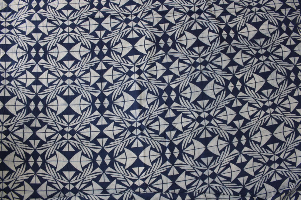 Hand Block Print Indigo Dyed Fabric Geometric Print Fabric - Etsy