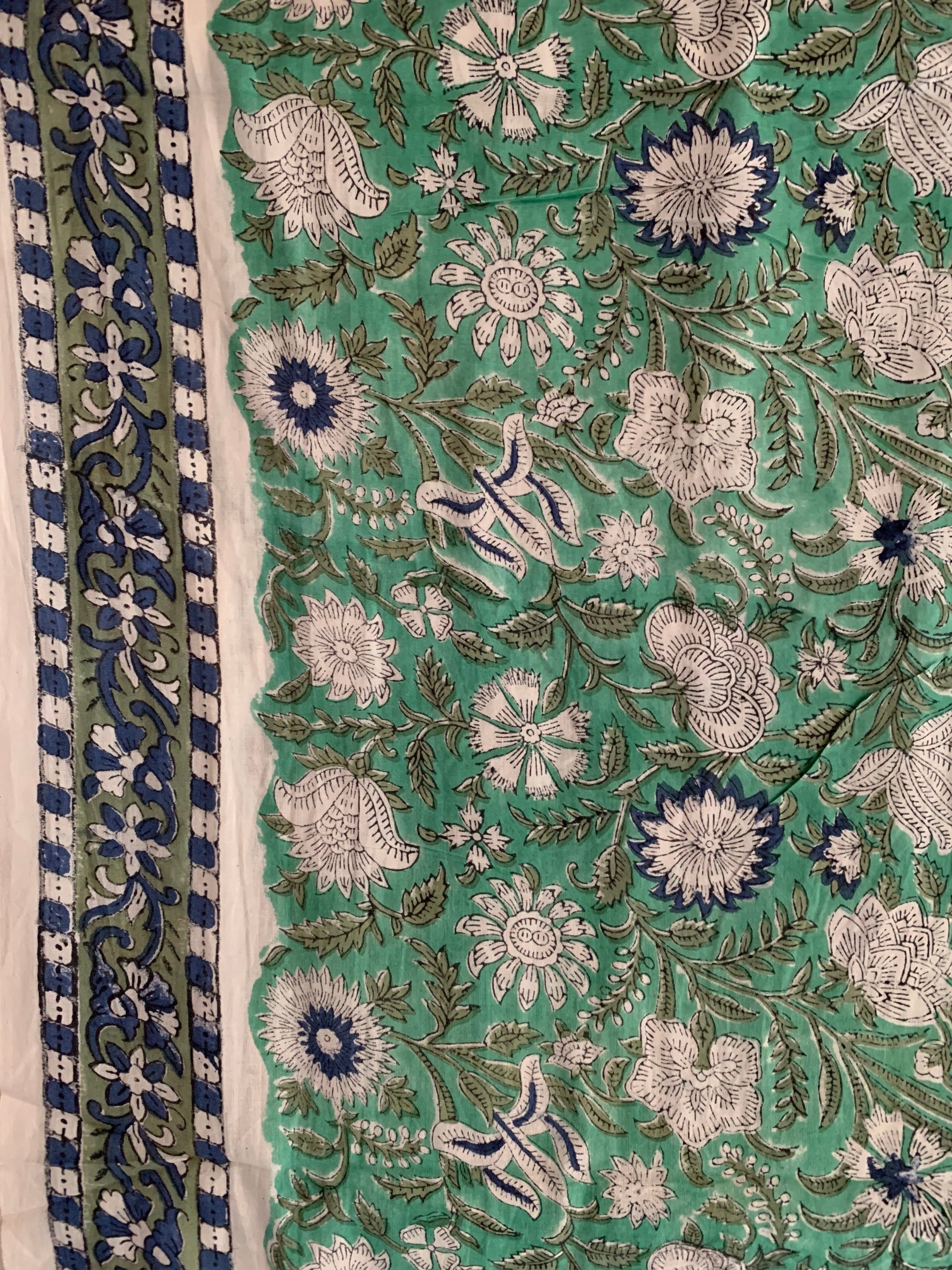 Floral block print cotton fabric sewing theme fabric womens | Etsy