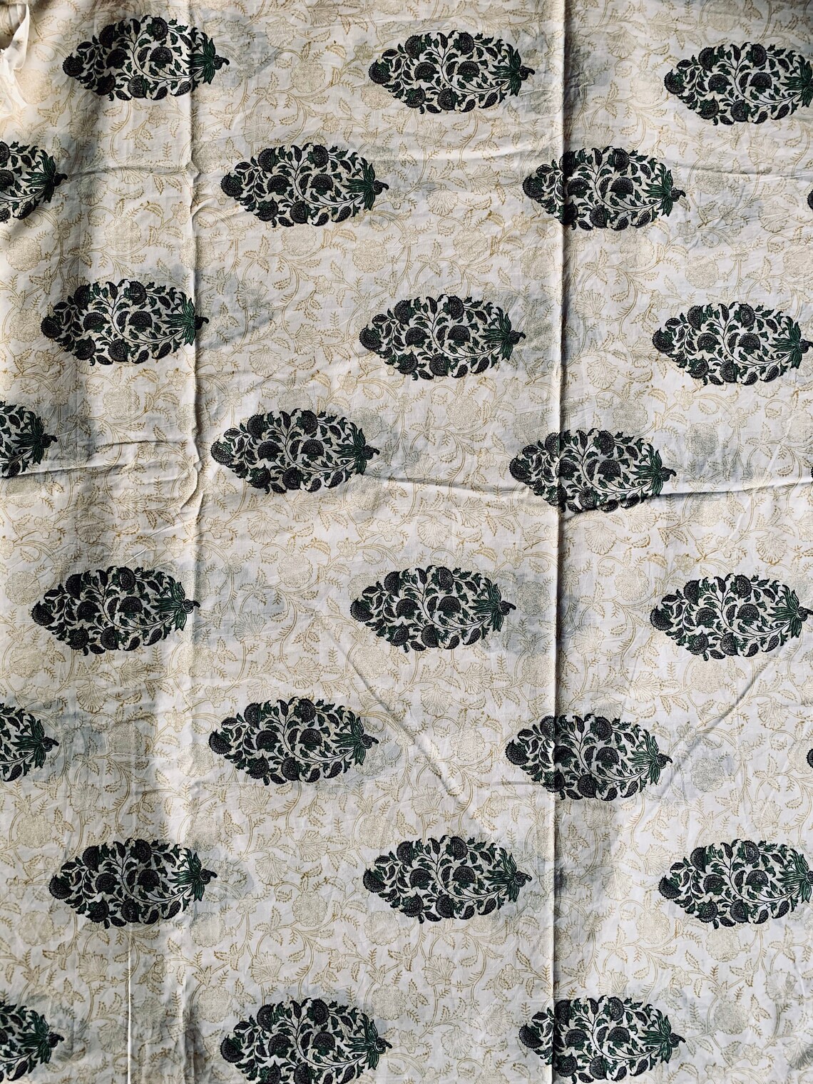 Cotton Fabric floral block print soft cotton fabric print | Etsy