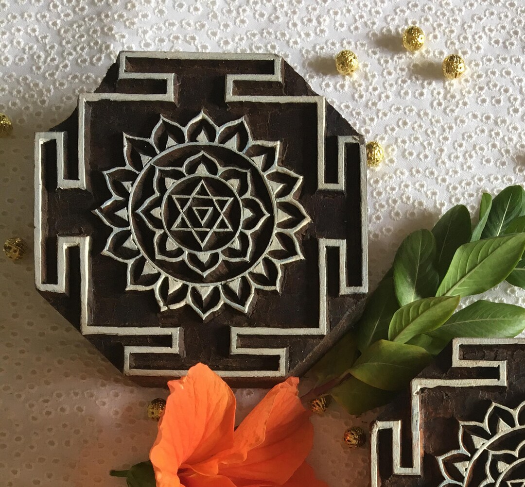 Yantra Mandala Stamp Clay Stamp Block Print Stamp Textile Stamp Hand ...