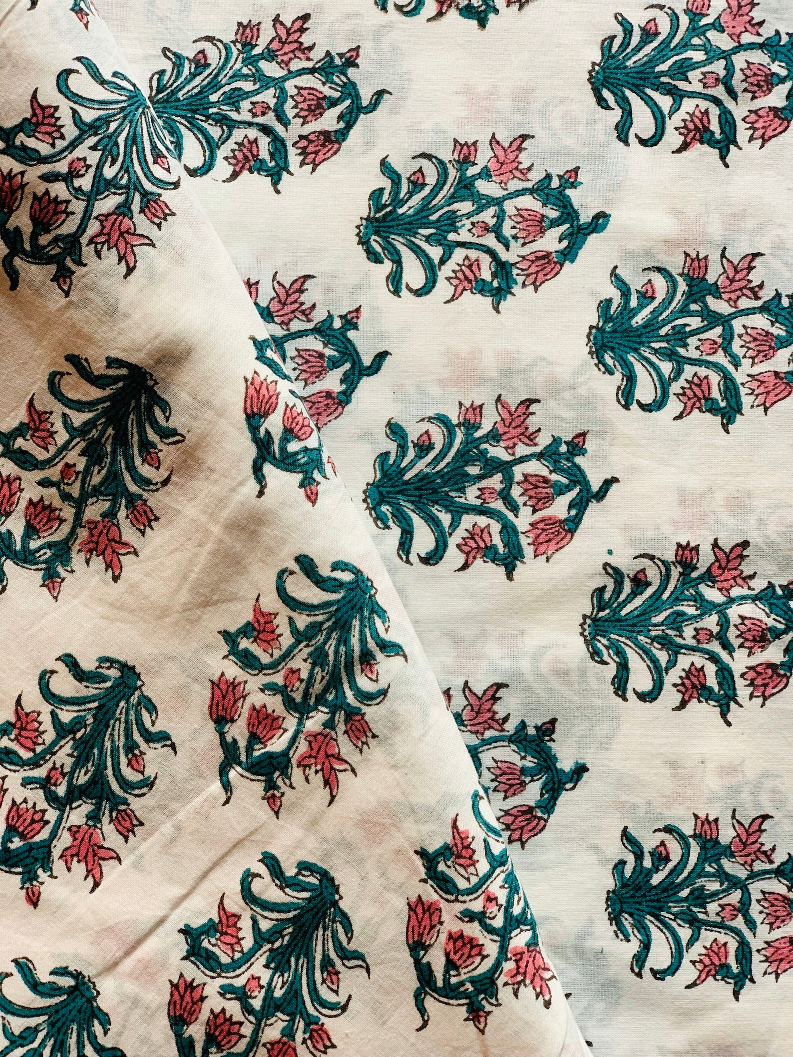 Blue Hand Block Print Printed Cotton Fabric Block Printed - Etsy