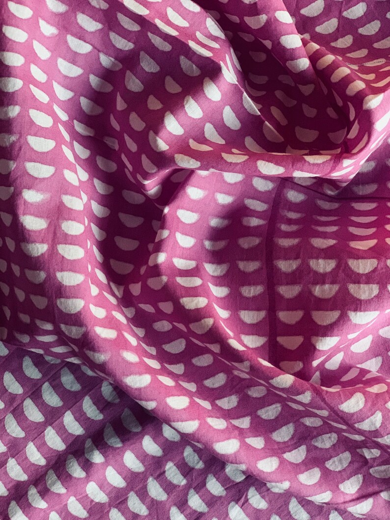 Orchid Hand Block Print Floral Print Soft Cotton Fabric - Etsy