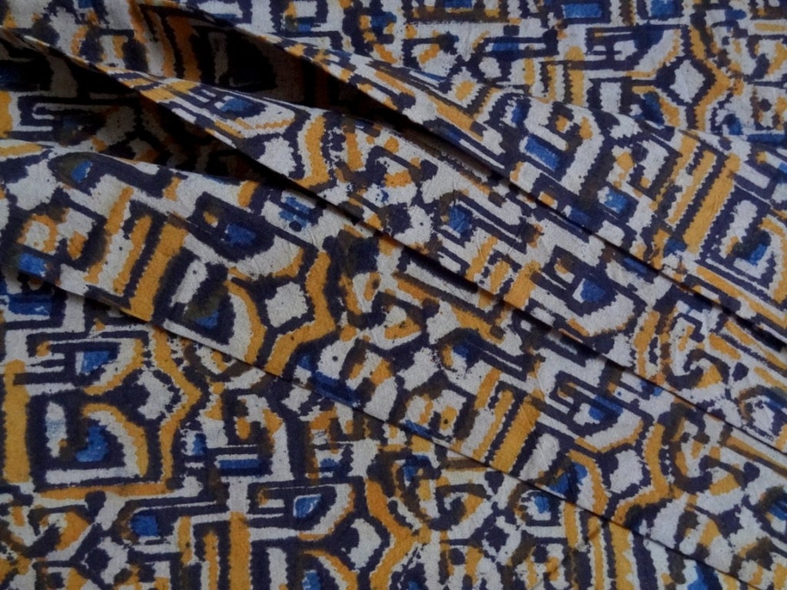Geometric Print Block Print Fabric Womens Clothing Vegetable - Etsy