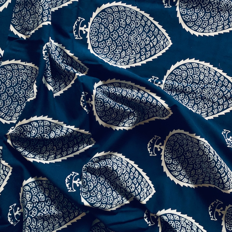 Indigo Batik Fabric - Etsy