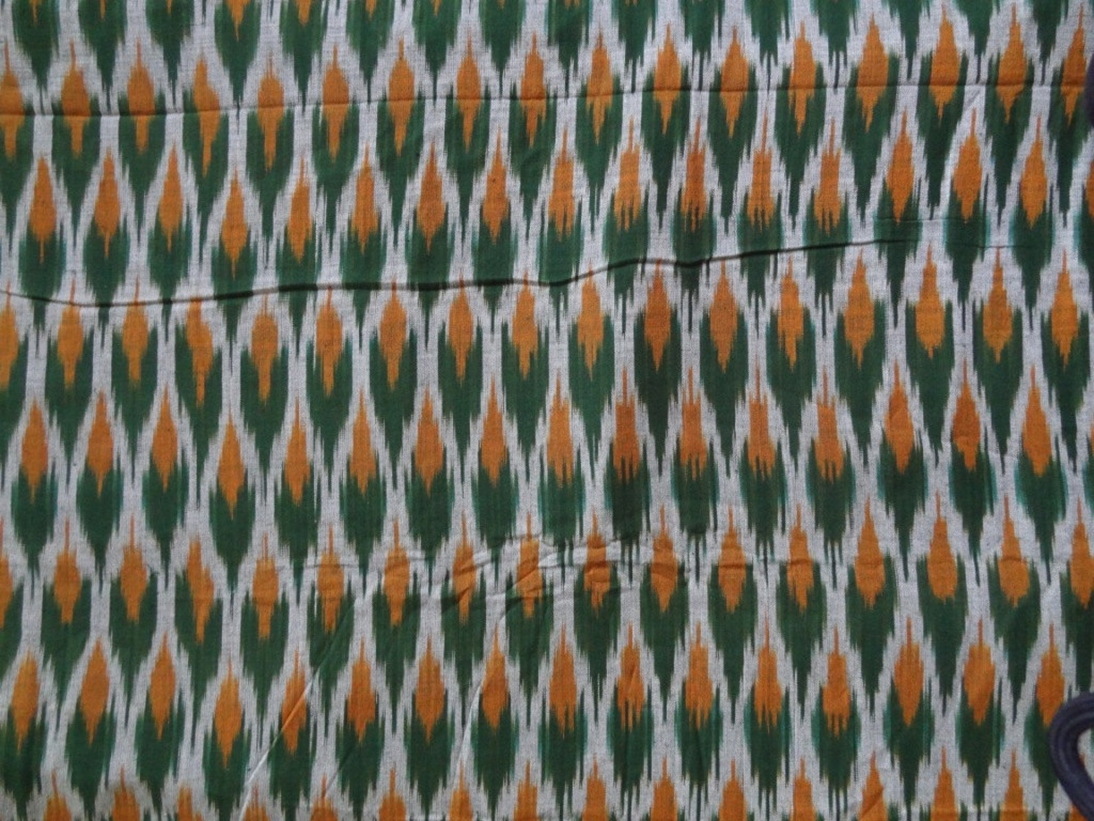 Green Ikat Fabric Cotton Fabric Womens Clothing Handwoven | Etsy