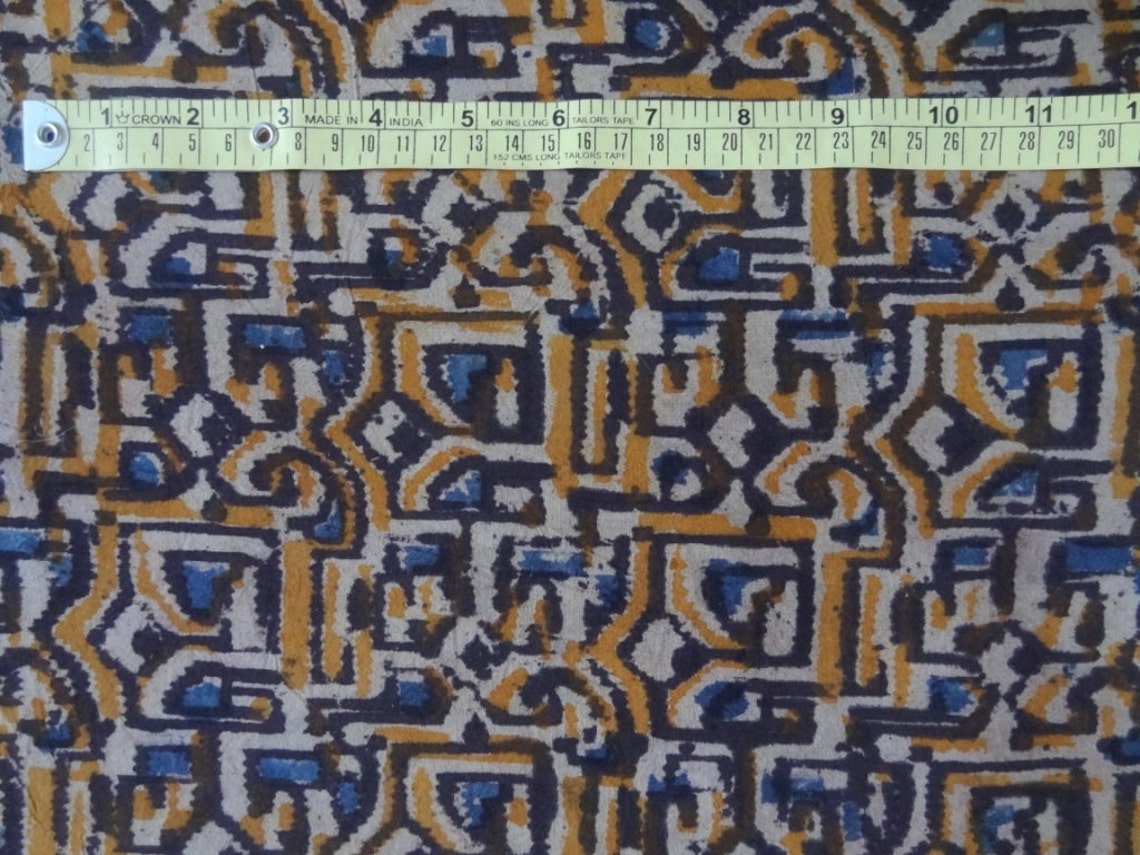 Geometric Print Block Print Fabric Womens Clothing Vegetable - Etsy