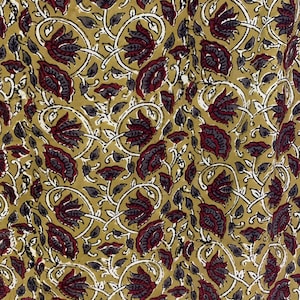 Hand Block Print, Floral Print, Soft Cotton Fabric, Fabric Modern ...