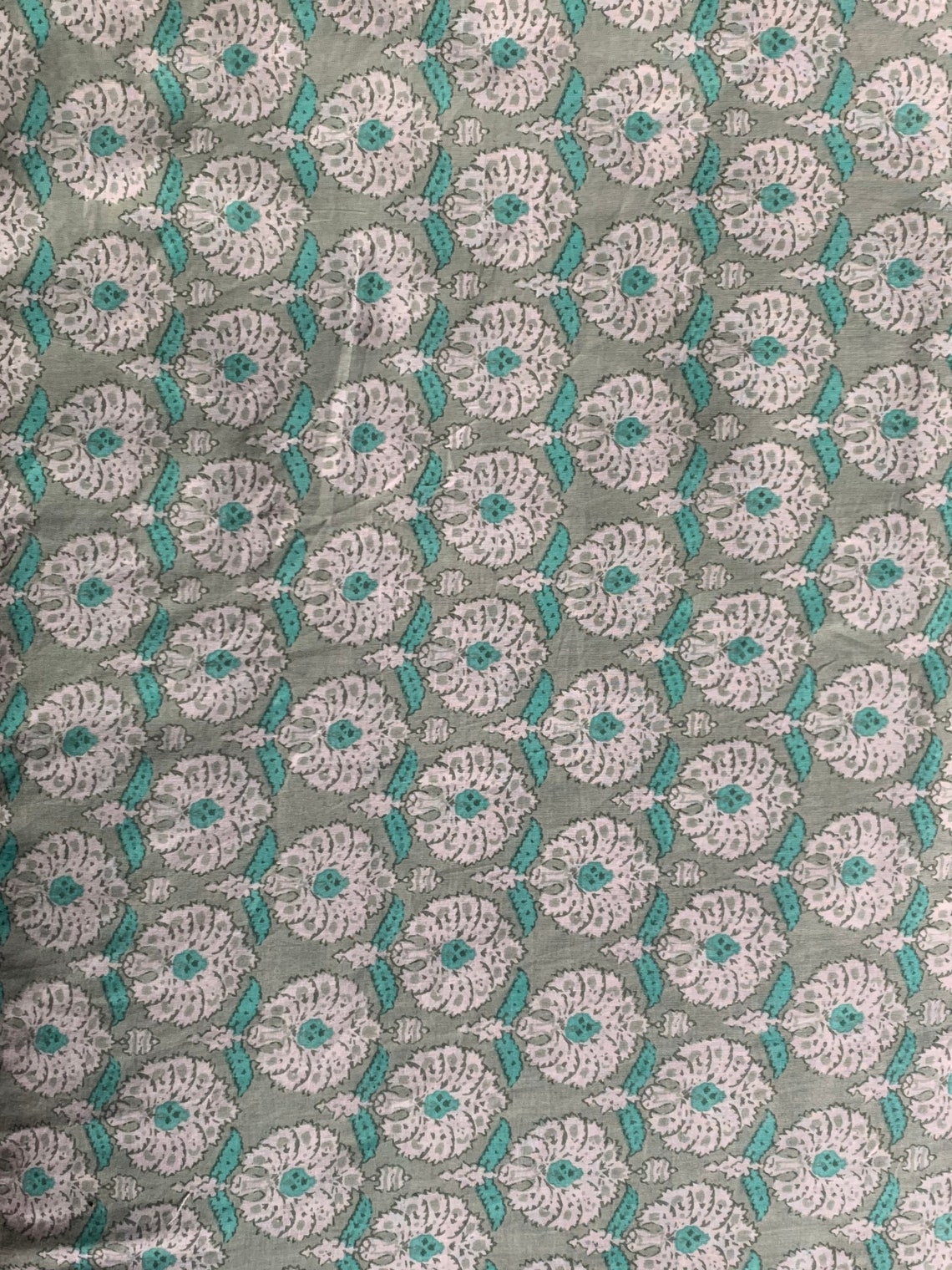 Modern floral fabric soft Cotton Fabric floral screen print | Etsy