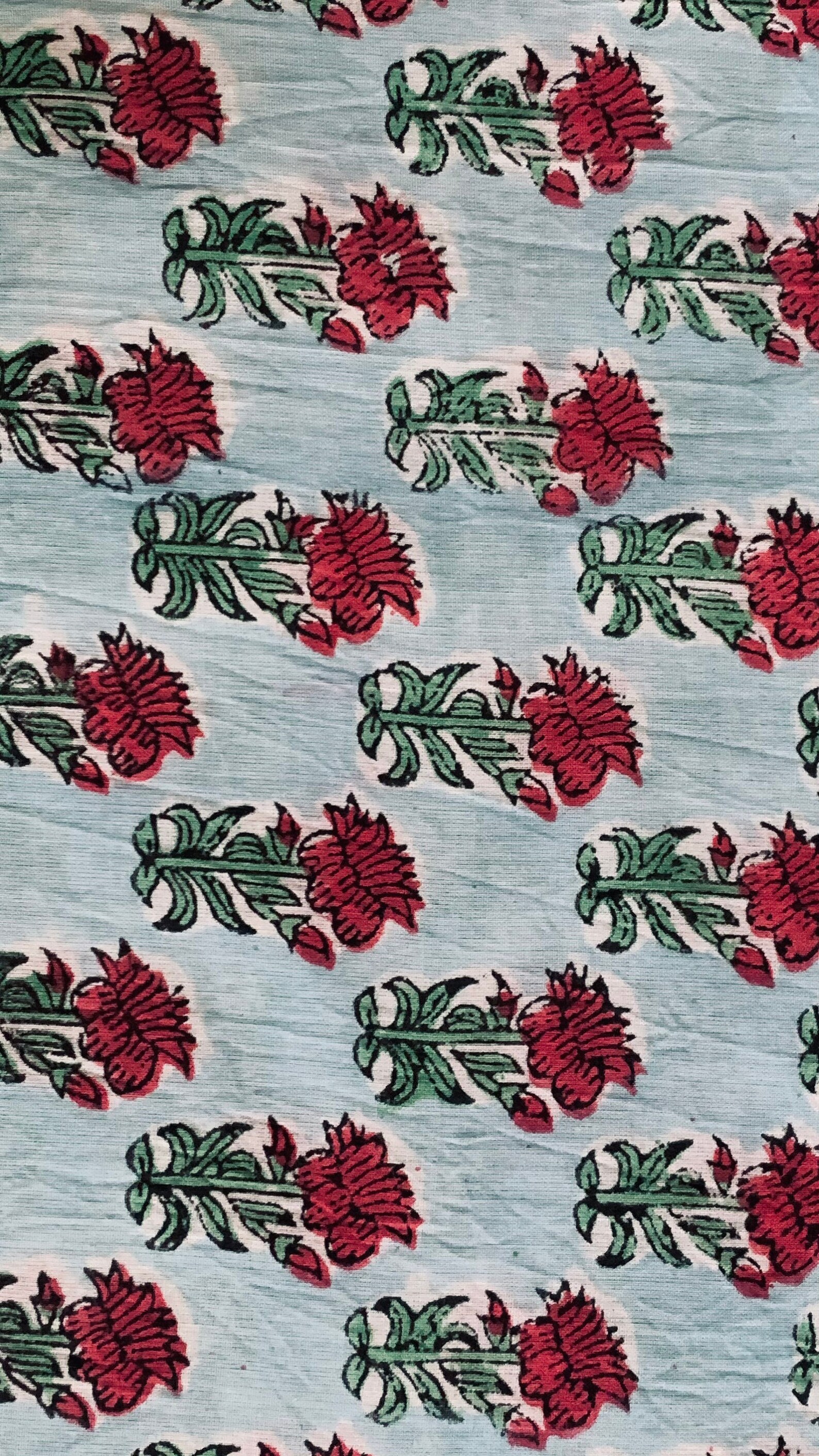 Hand Block Print Floral Print Soft Cotton Fabric Fabric | Etsy