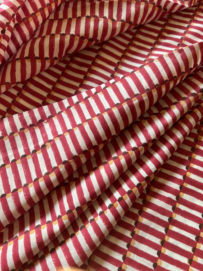 Geometric Print Cotton Fabric Block Print Fabric - Etsy