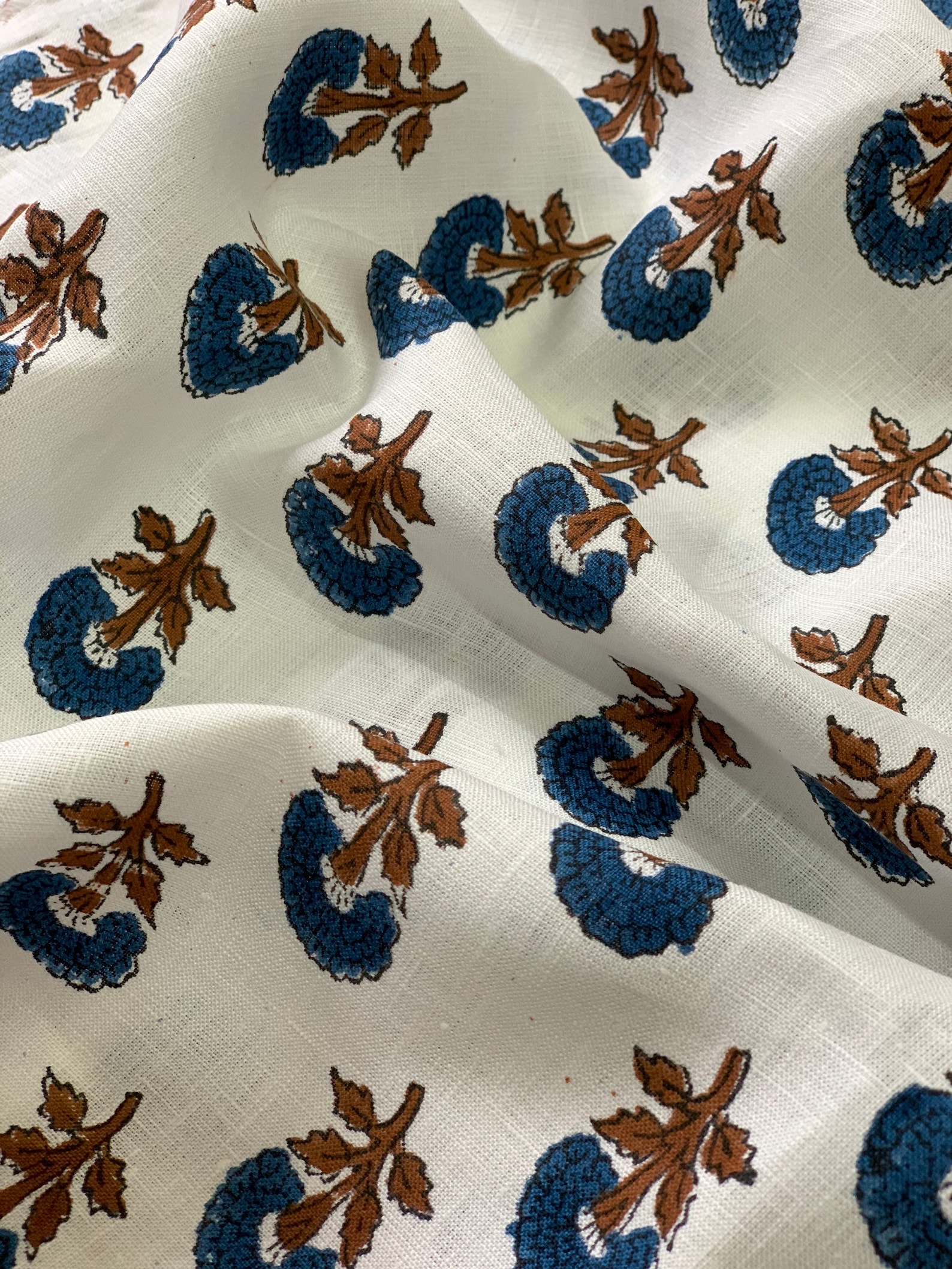 Linen Fabric Hand Block Print Fabric Indian Fabric Fabric - Etsy