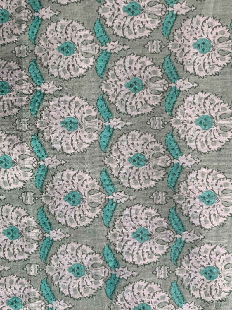 Modern Floral Fabric Soft Cotton Fabric Floral Screen Print - Etsy