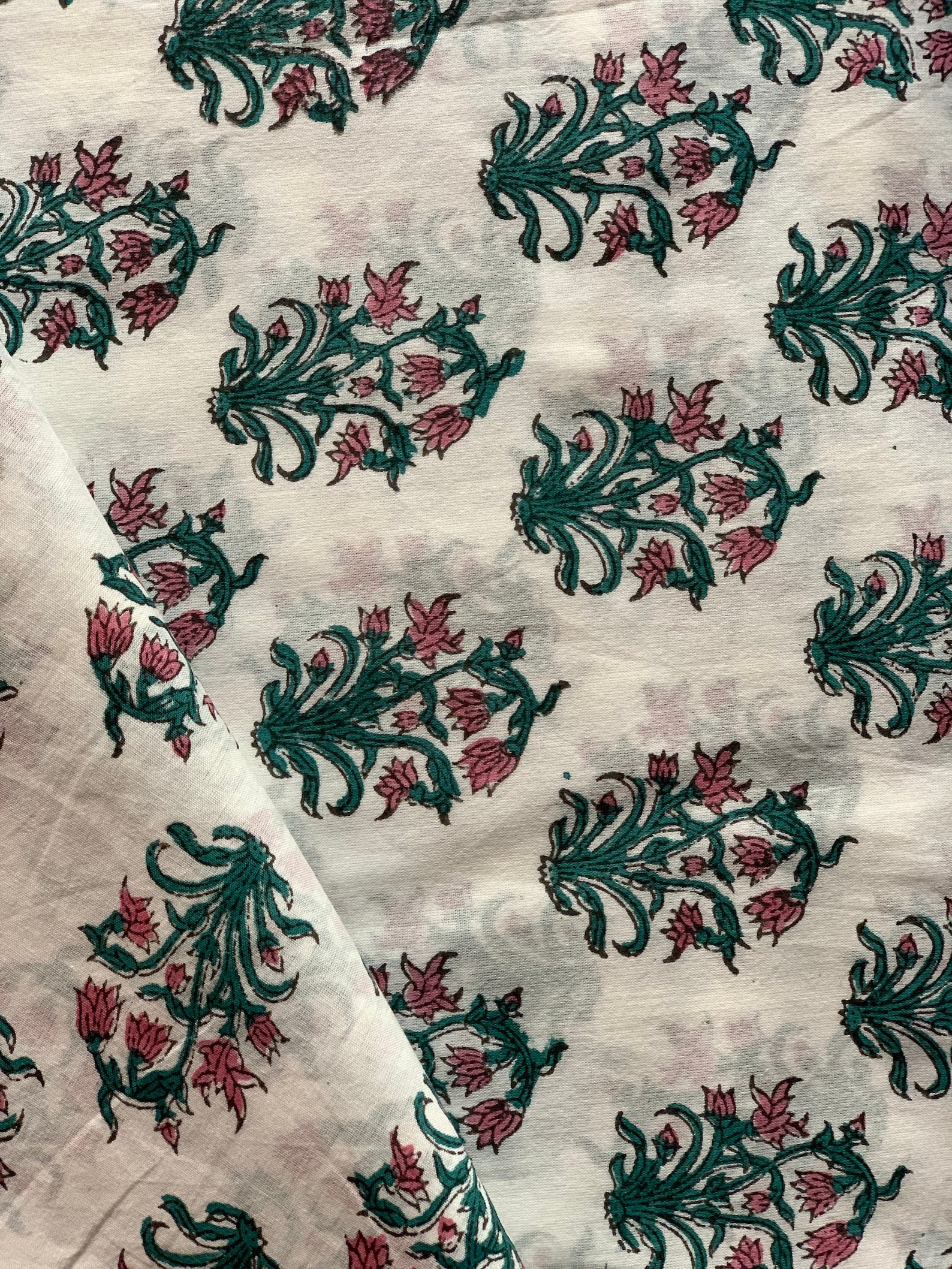 Blue Hand Block Print, Printed Cotton Fabric, Block Printed Fabric ...