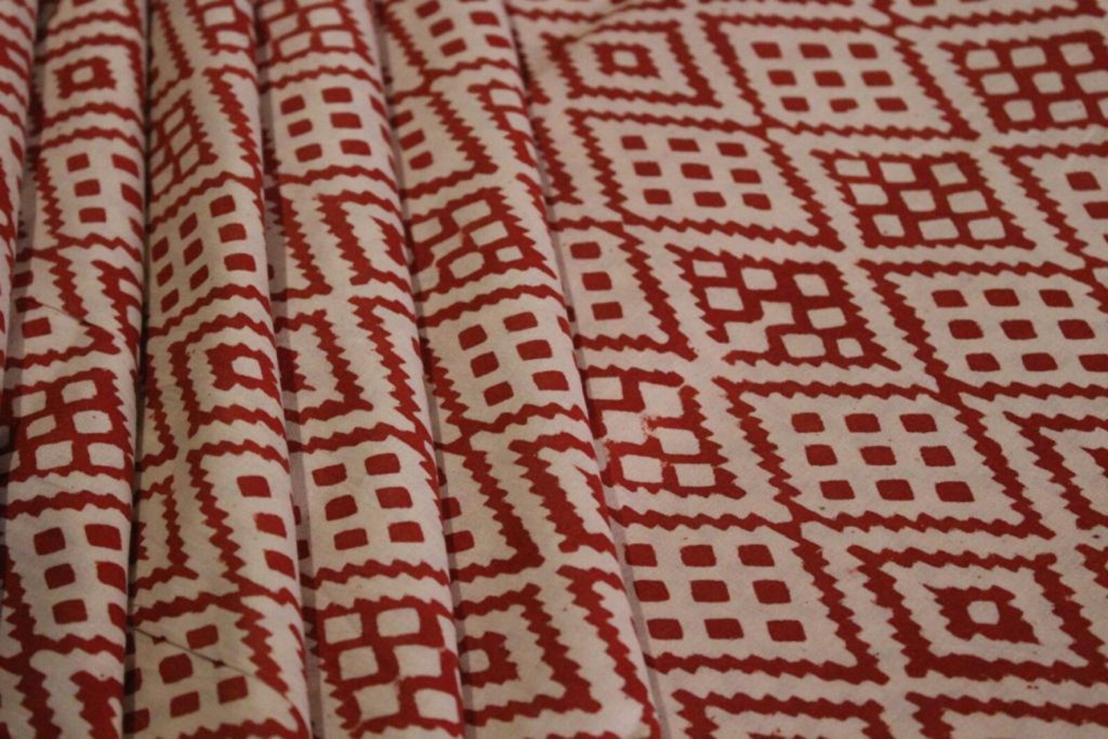 Geometric Print Block Print Fabric Cotton Fabric Fabric by | Etsy